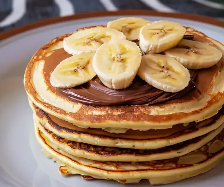 Panquecas Tropicais de Banana com Toque de Nutella